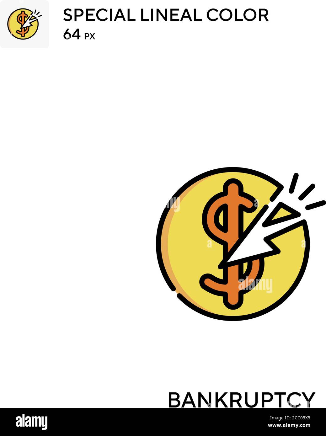 Bankruptcy Special lineal color vector icon. Bankruptcy icons for your ...
