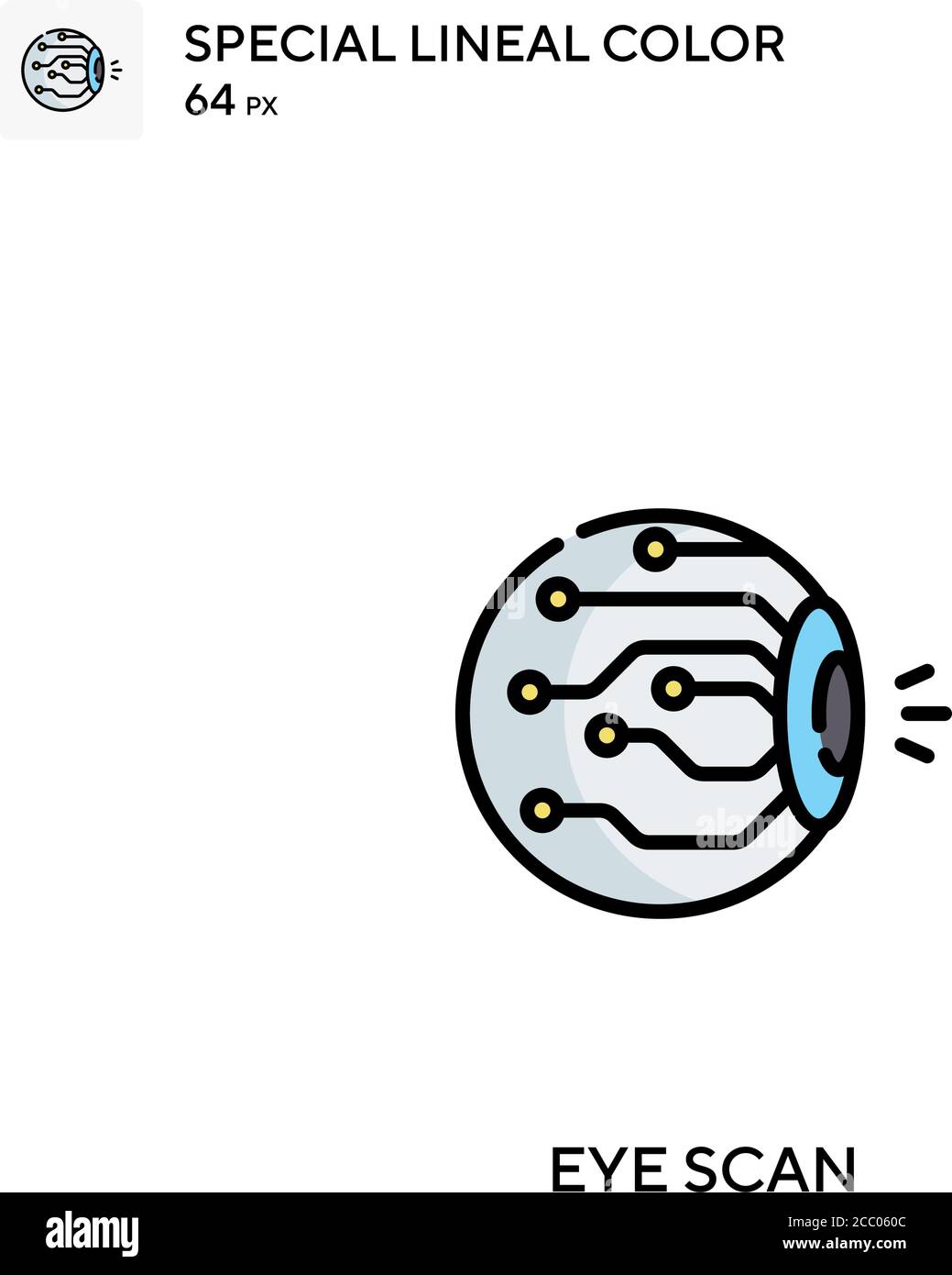 Eye scan Special lineal color vector icon. Eye scan icons for your ...