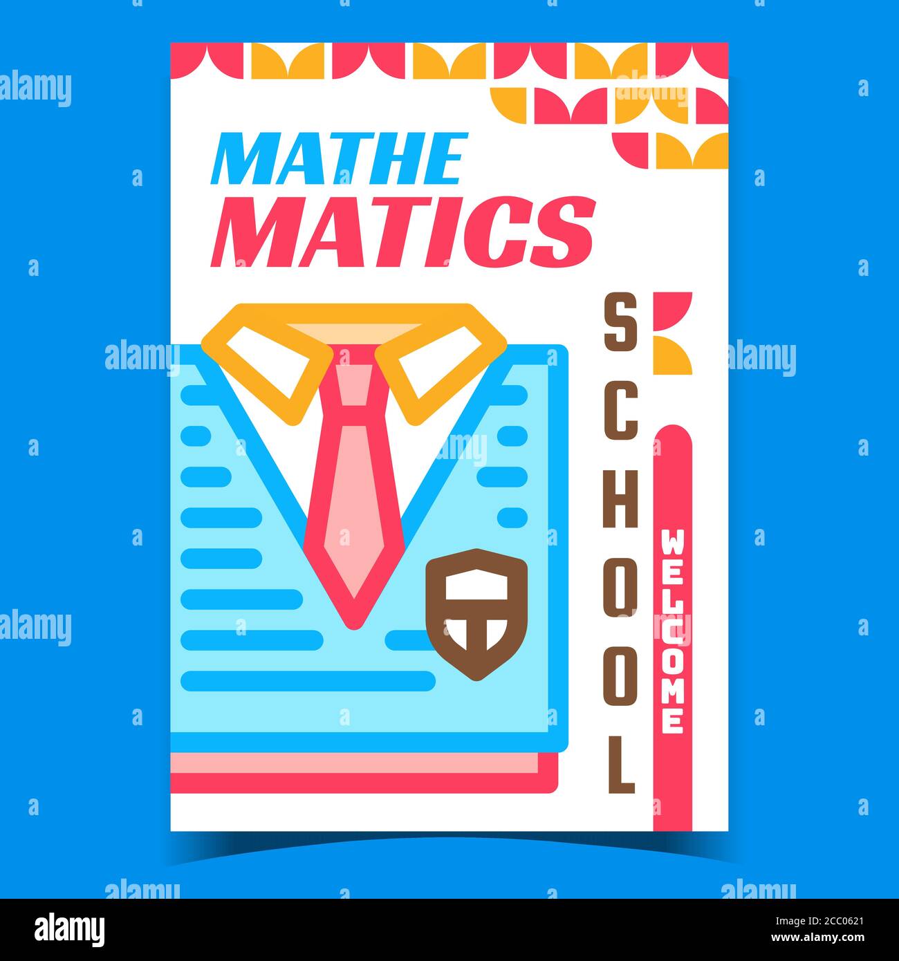 Mathematics School Welcome Advertise Banner Vector Stock Vector Image ...