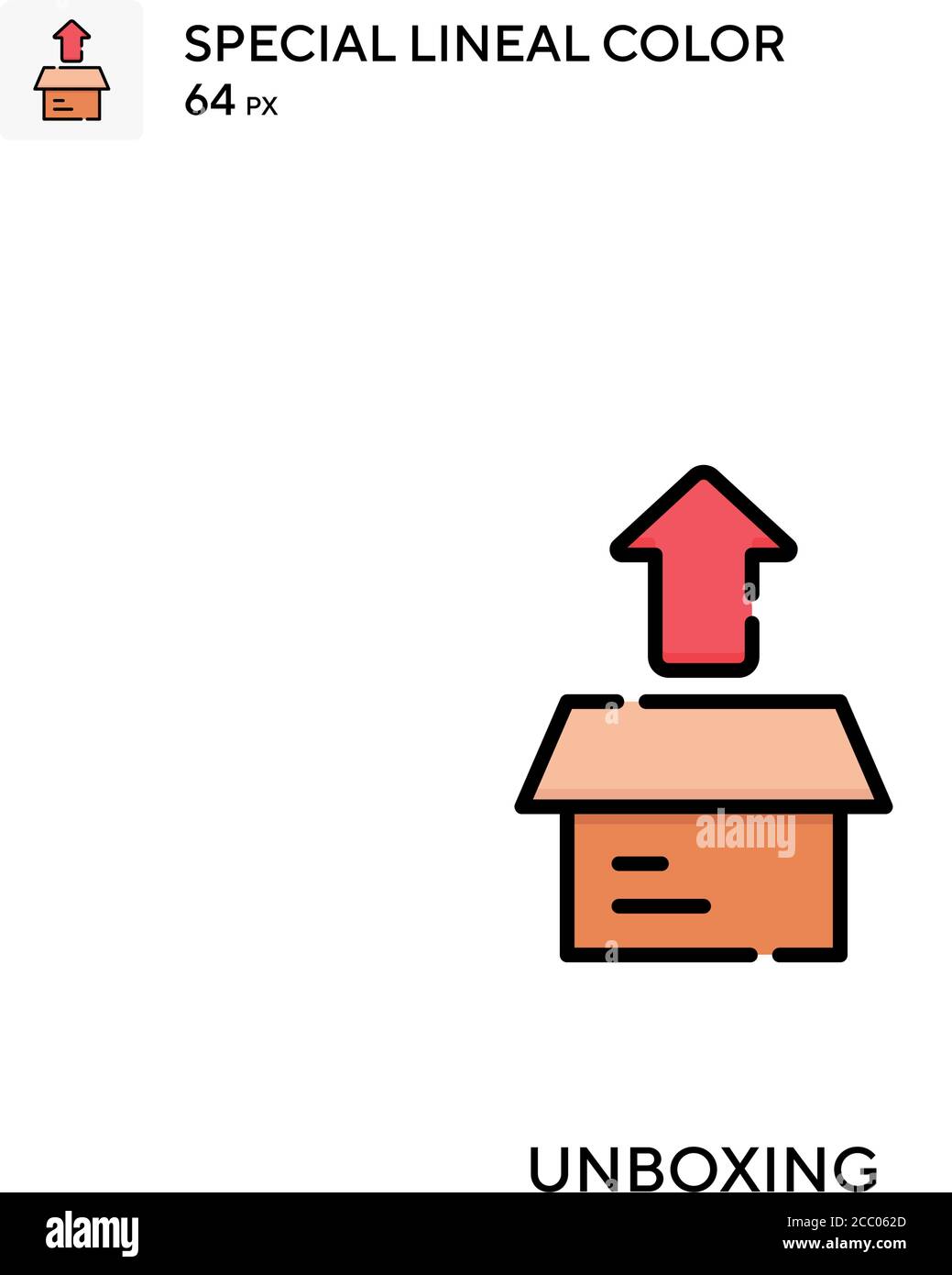 Unboxing Special lineal color vector icon. Unboxing icons for your ...