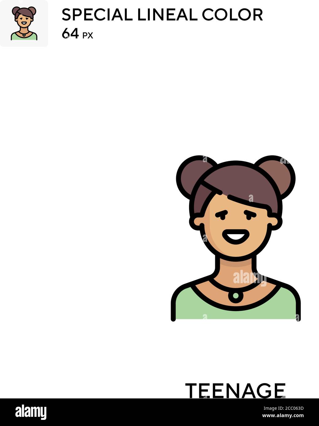 Teenage Special lineal color vector icon. Teenage icons for your ...