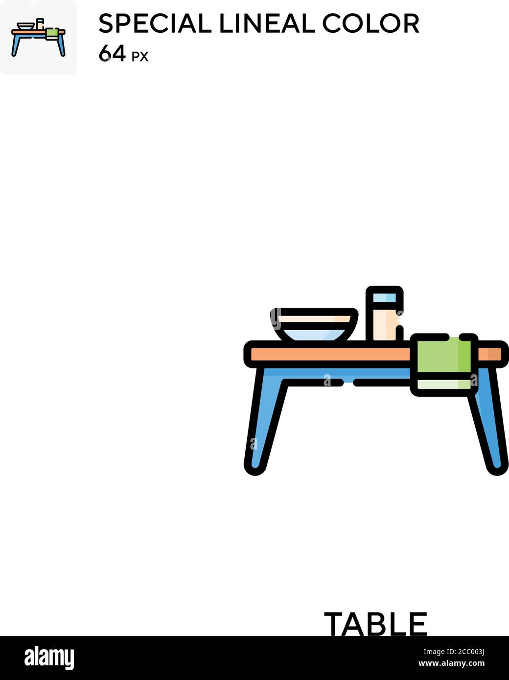 Table Special lineal color vector icon. Table icons for your business ...