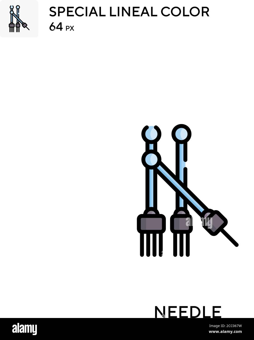 Needle Special lineal color vector icon. Needle icons for your business ...