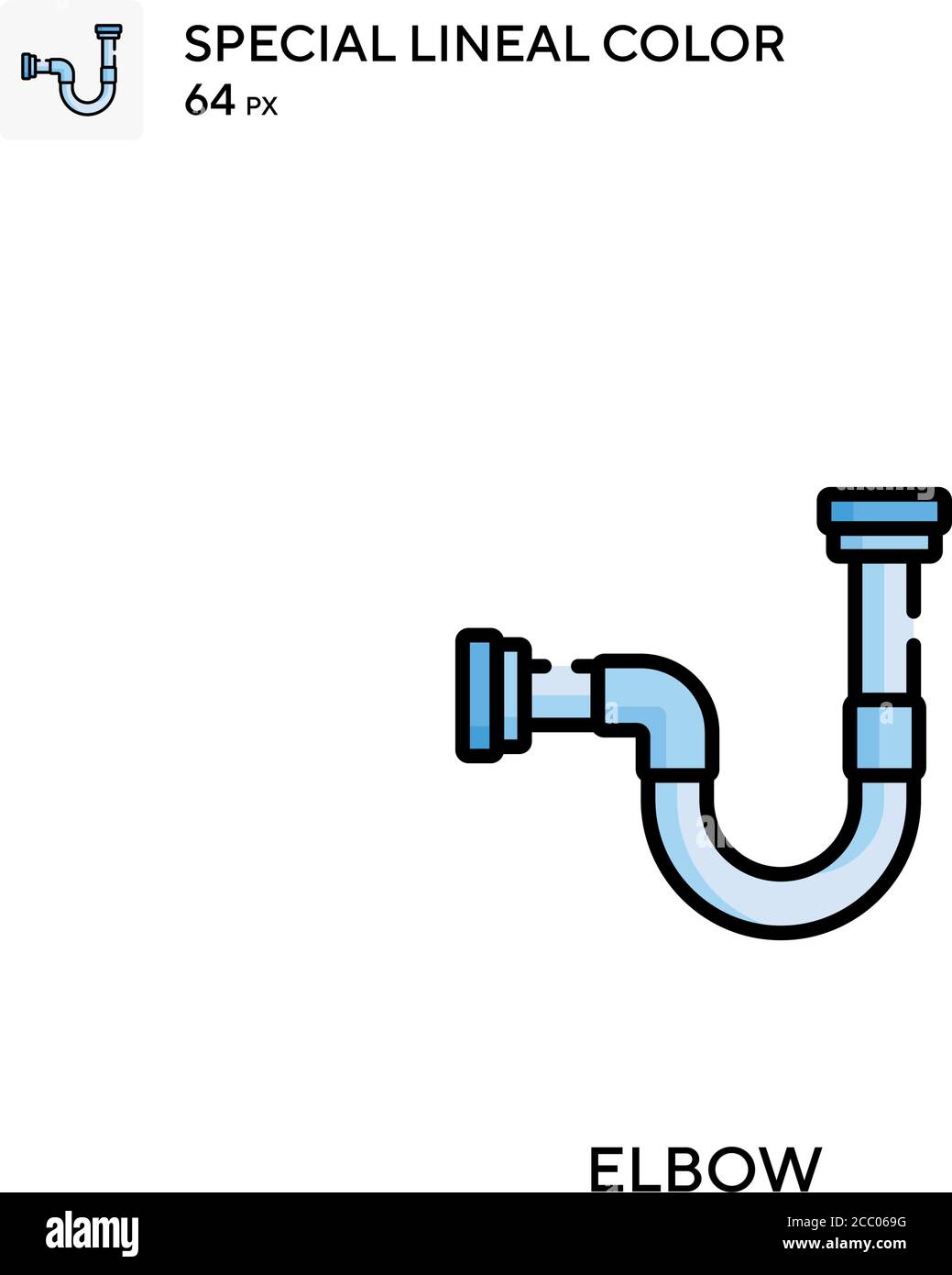 Elbow Special lineal color vector icon. Elbow icons for your business ...