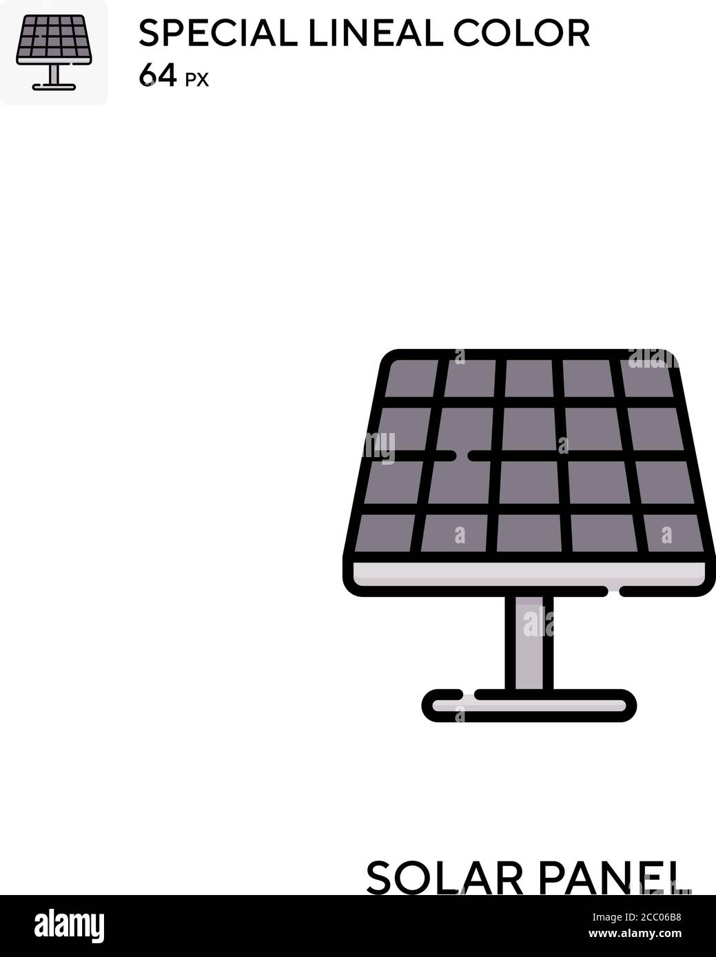 Solar panel Special lineal color vector icon. Solar panel icons for ...