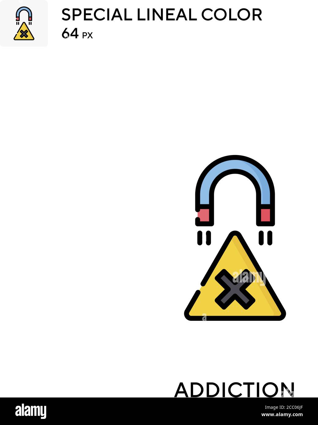 Addiction Special lineal color vector icon. Addiction icons for your ...