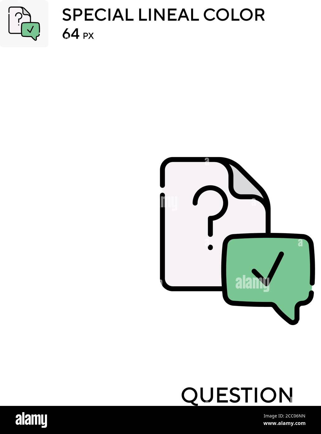 Question Special lineal color vector icon. Question icons for your ...
