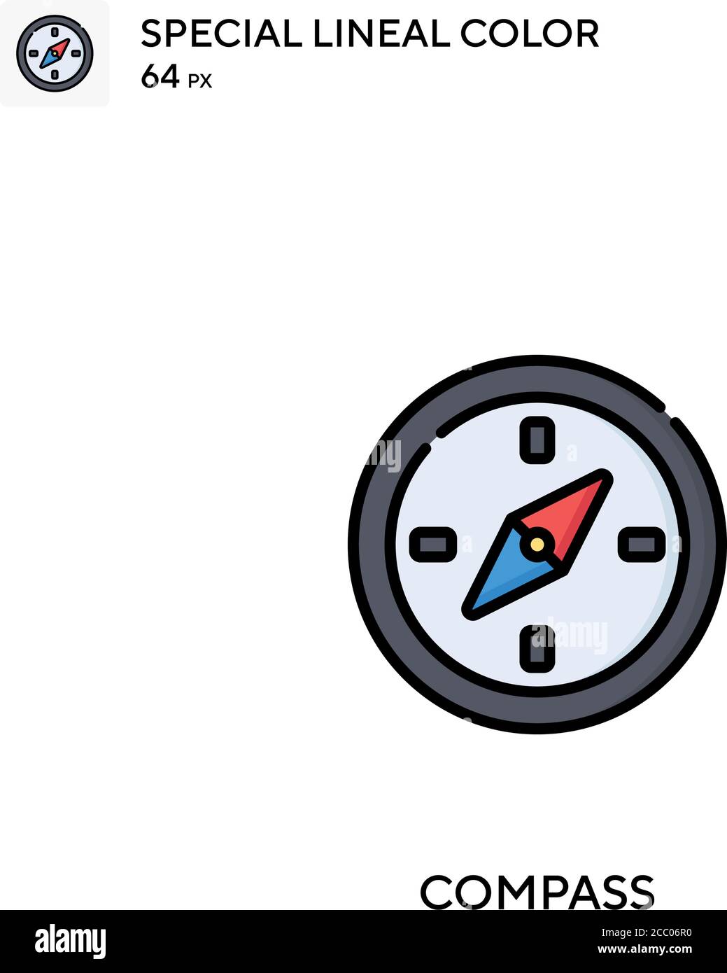 Compass Special lineal color vector icon. Compass icons for your ...