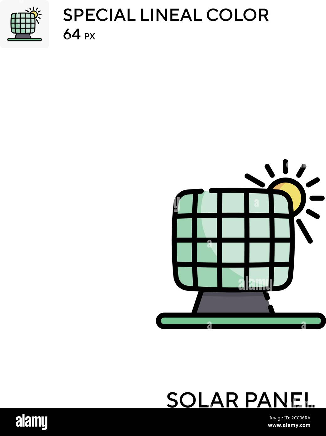 Solar panel Special lineal color vector icon. Solar panel icons for ...