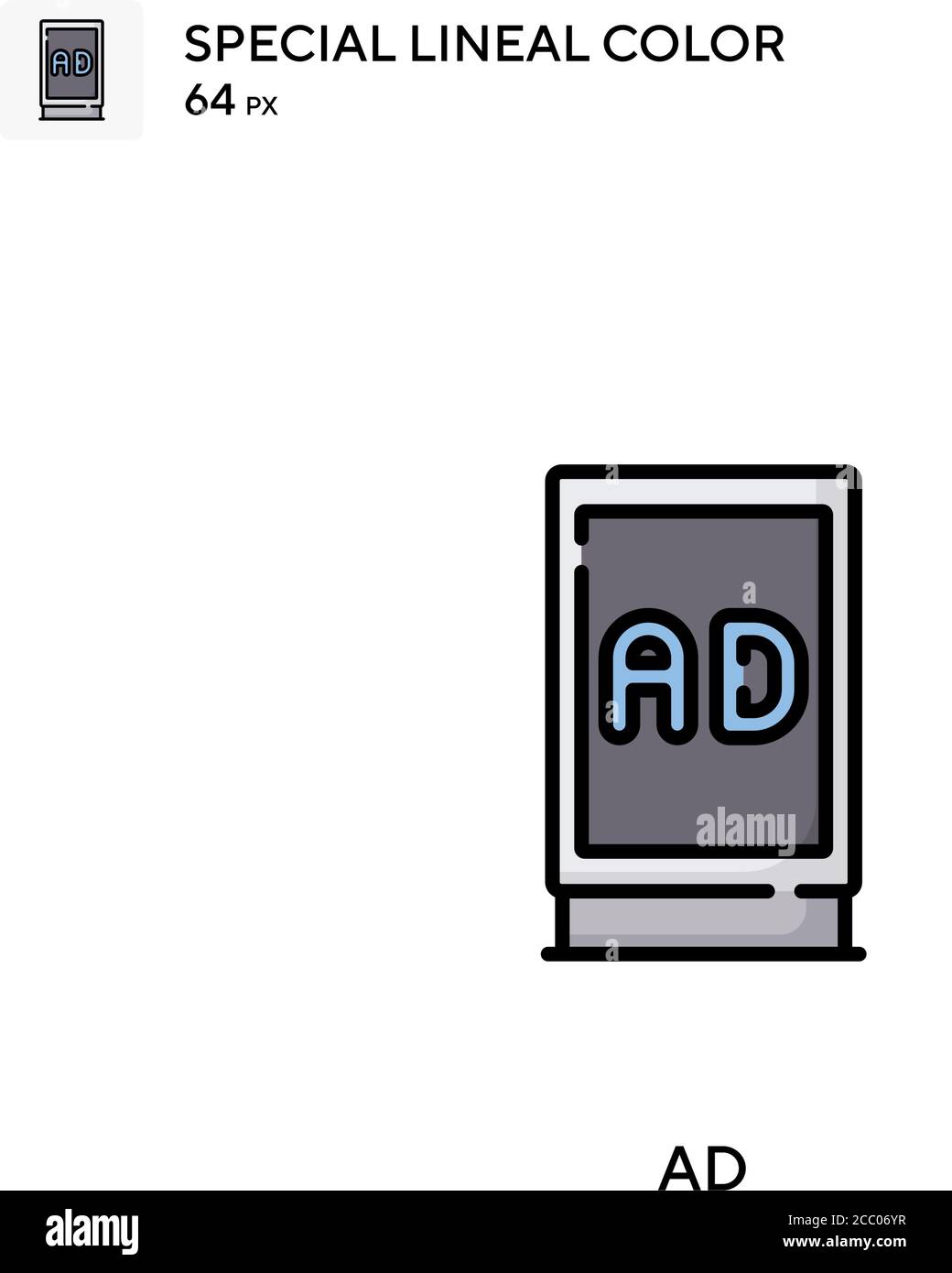 Ad Special lineal color vector icon. Ad icons for your business project ...