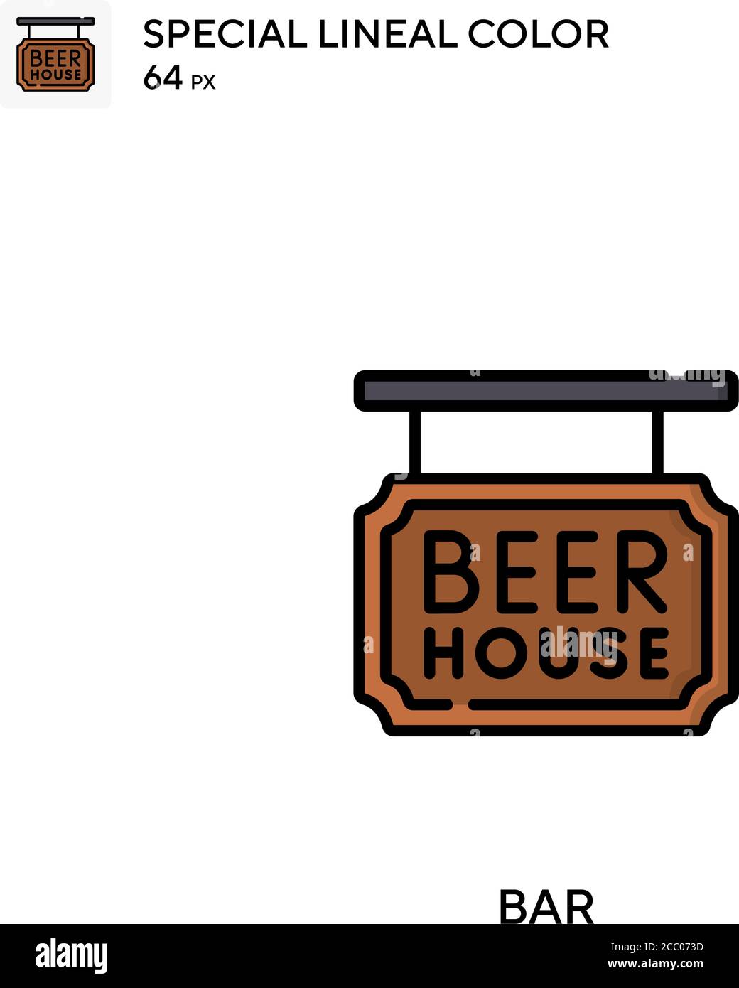 Bar Special lineal color vector icon. Bar icons for your business ...