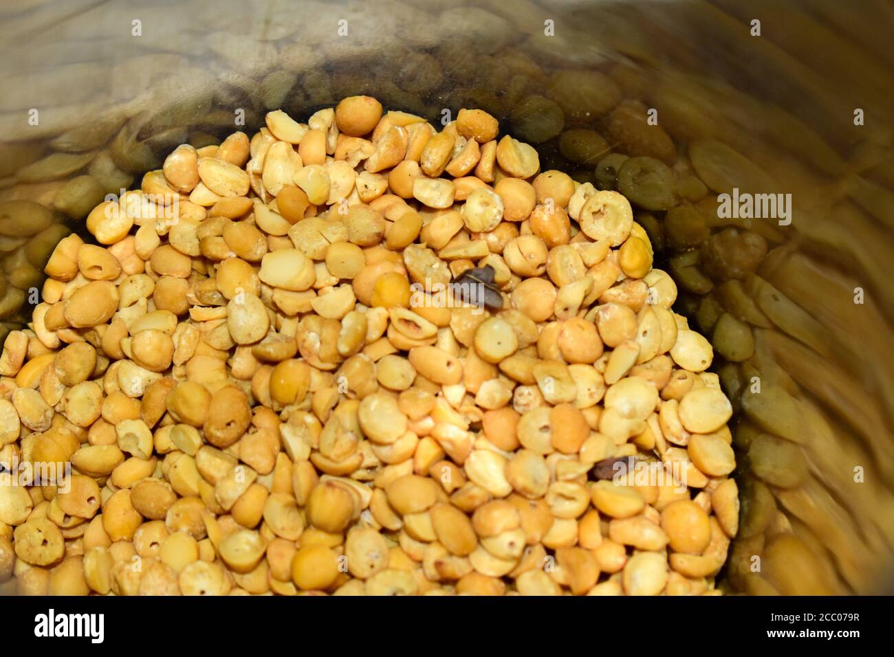 Split pulses in huge number kept in a bottle which gives the reflection ...