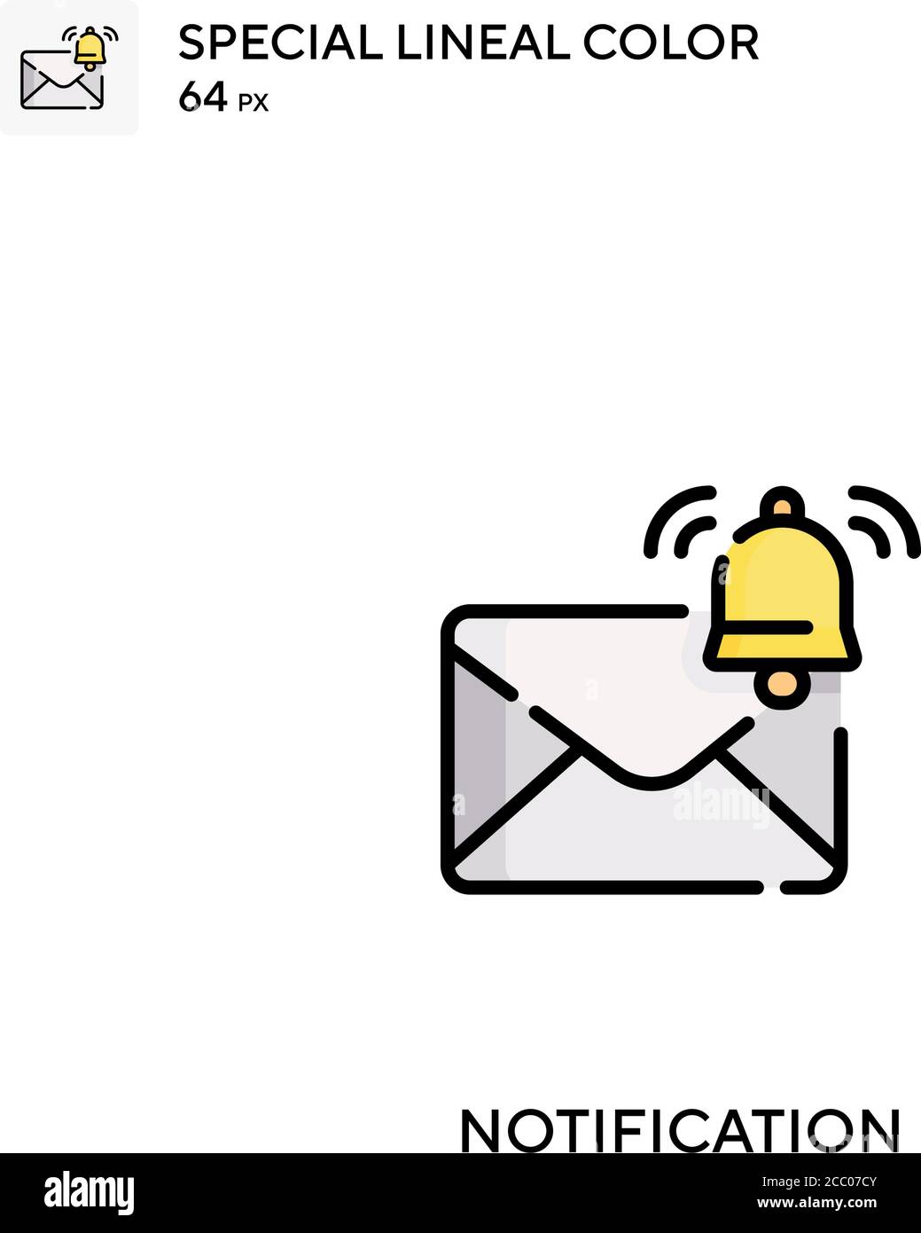 Notification Special lineal color vector icon. Notification icons for ...