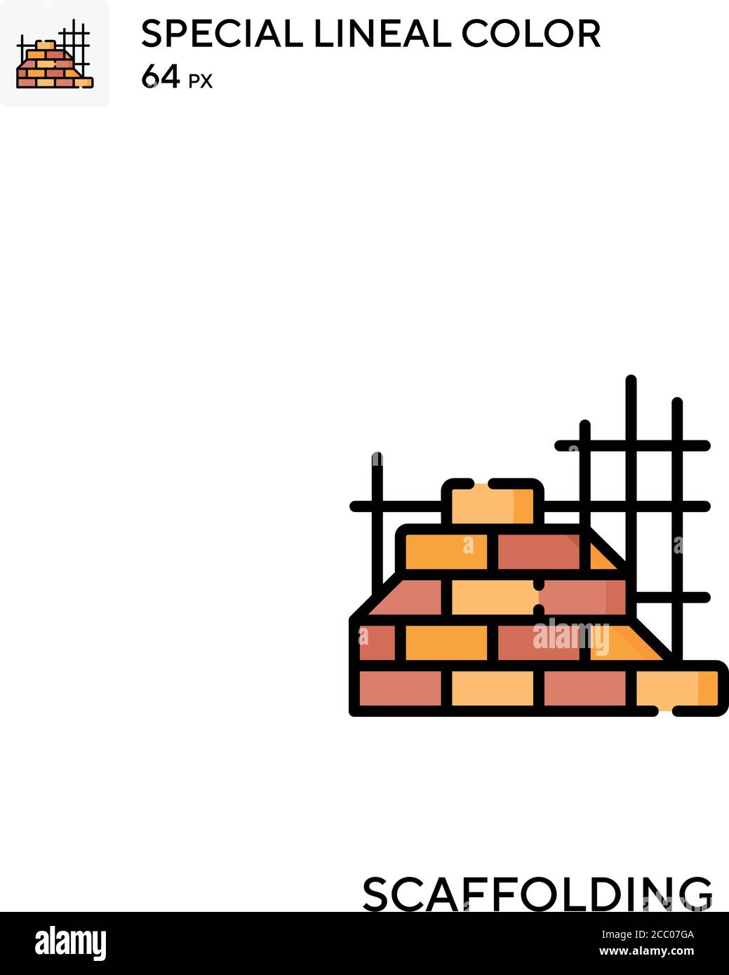 Scaffolding Special lineal color vector icon. Scaffolding icons for ...