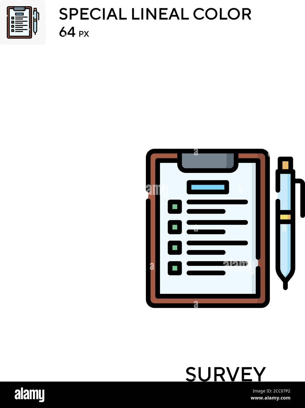Survey Special lineal color vector icon. Survey icons for your business ...