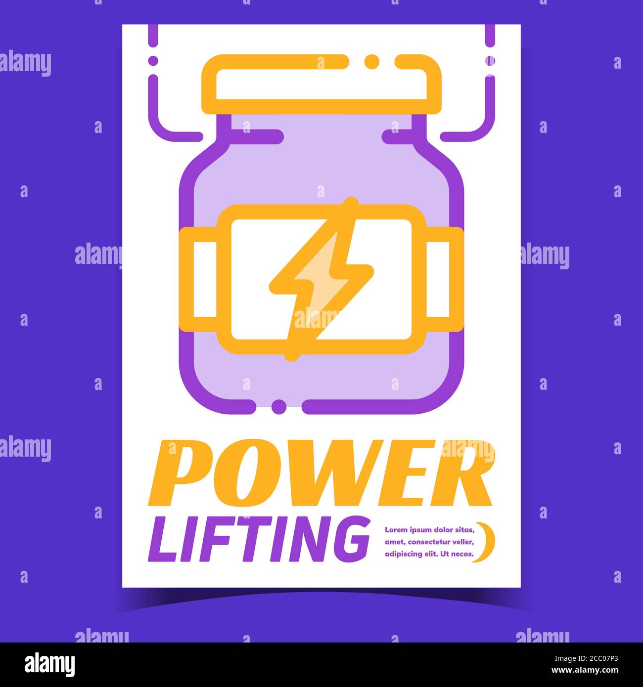 Powerlifting Creative Advertising Poster Vector Stock Vector Image ...