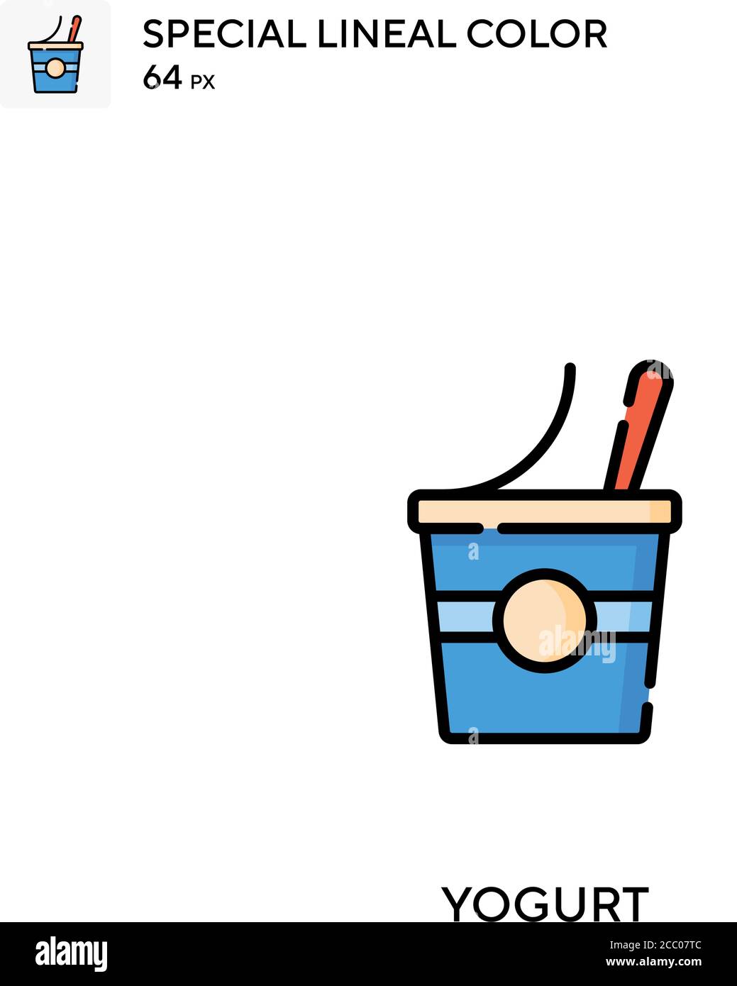 Yogurt Special lineal color vector icon. Yogurt icons for your business ...