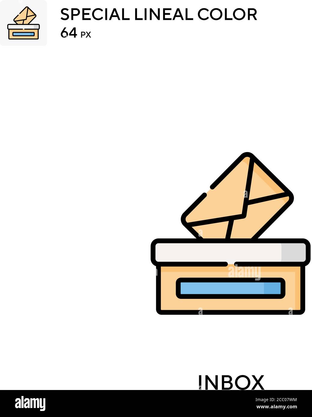 Inbox Special lineal color vector icon. Inbox icons for your business ...