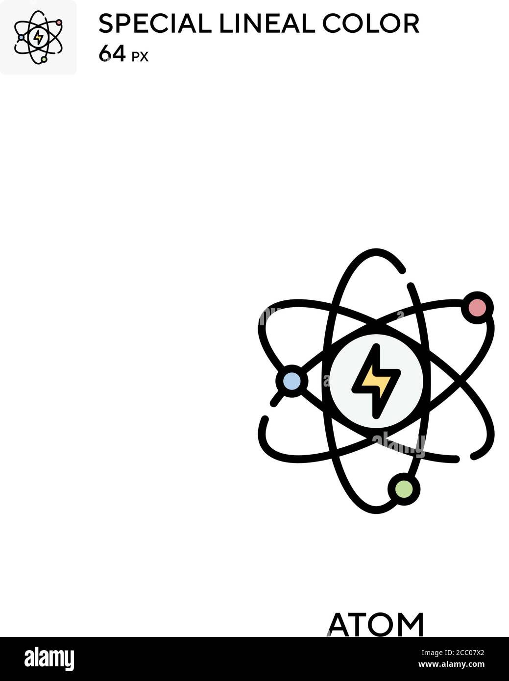 Atom Special lineal color vector icon. Atom icons for your business project Stock Vector Image ...