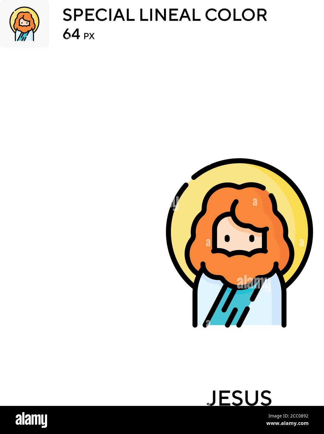 Jesus Special lineal color vector icon. Jesus icons for your business ...