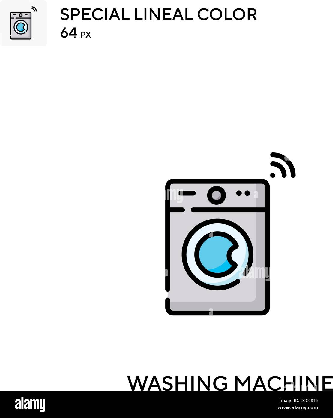 Washing machine Special lineal color vector icon. Washing machine icons ...