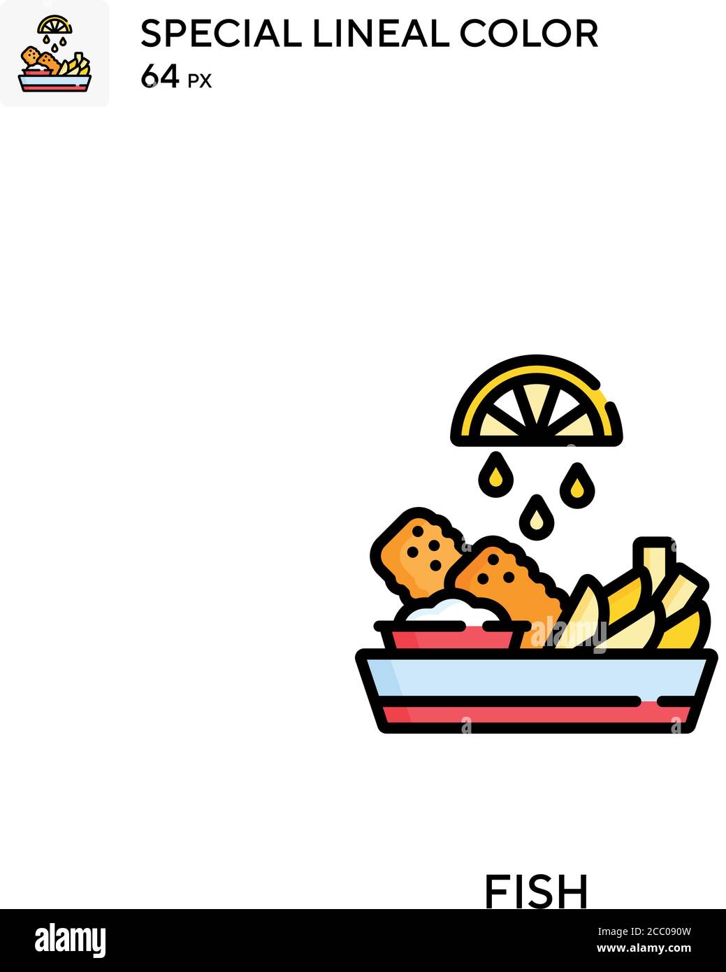 Fish Special lineal color vector icon. Fish icons for your business ...