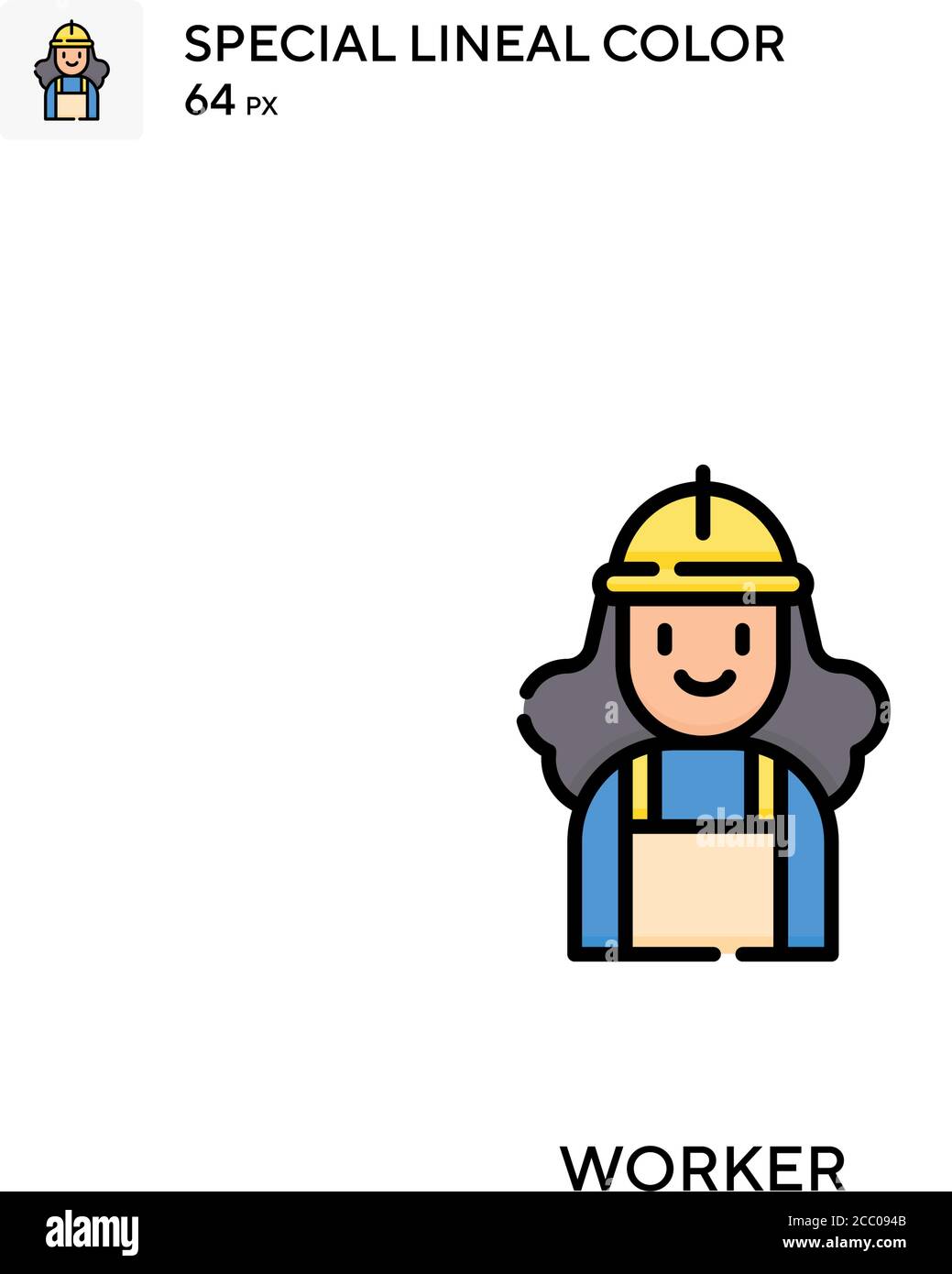 Worker Special lineal color vector icon. Worker icons for your business ...
