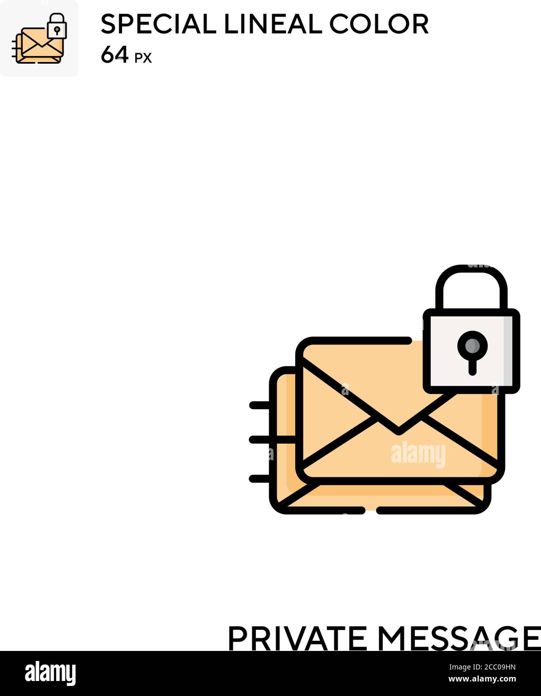 Private message Special lineal color vector icon. Private message icons ...