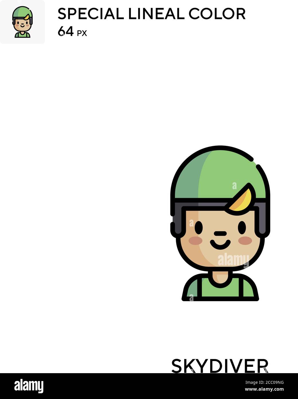 Skydiver Special lineal color vector icon. Skydiver icons for your ...