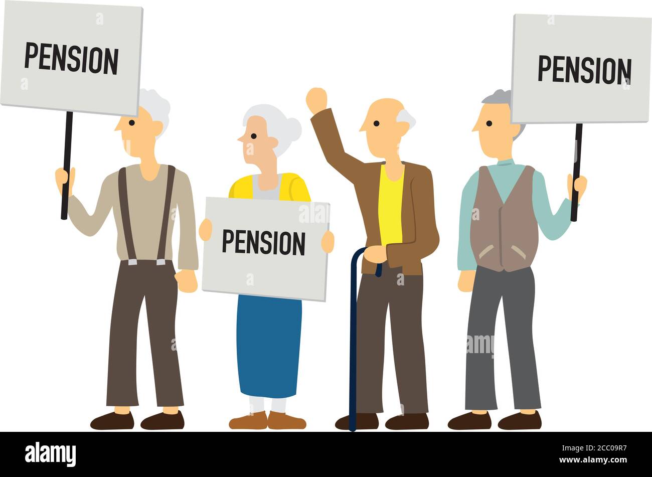 Elderly demonstrators Stock Vector Images - Alamy