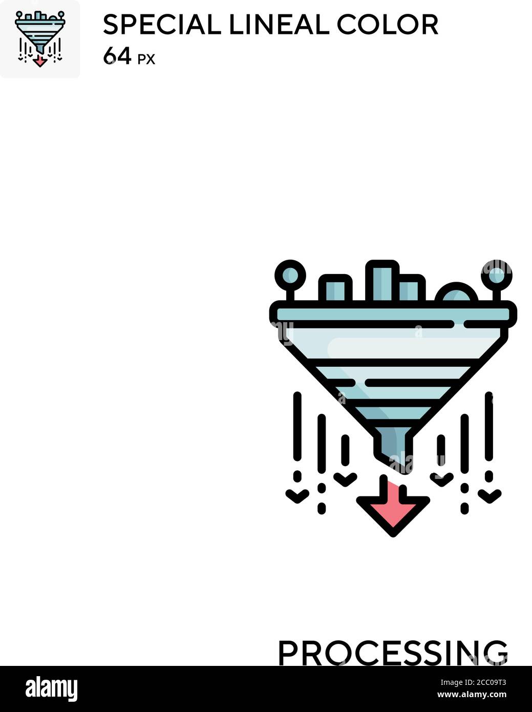 Processing Special lineal color vector icon. Processing icons for your ...