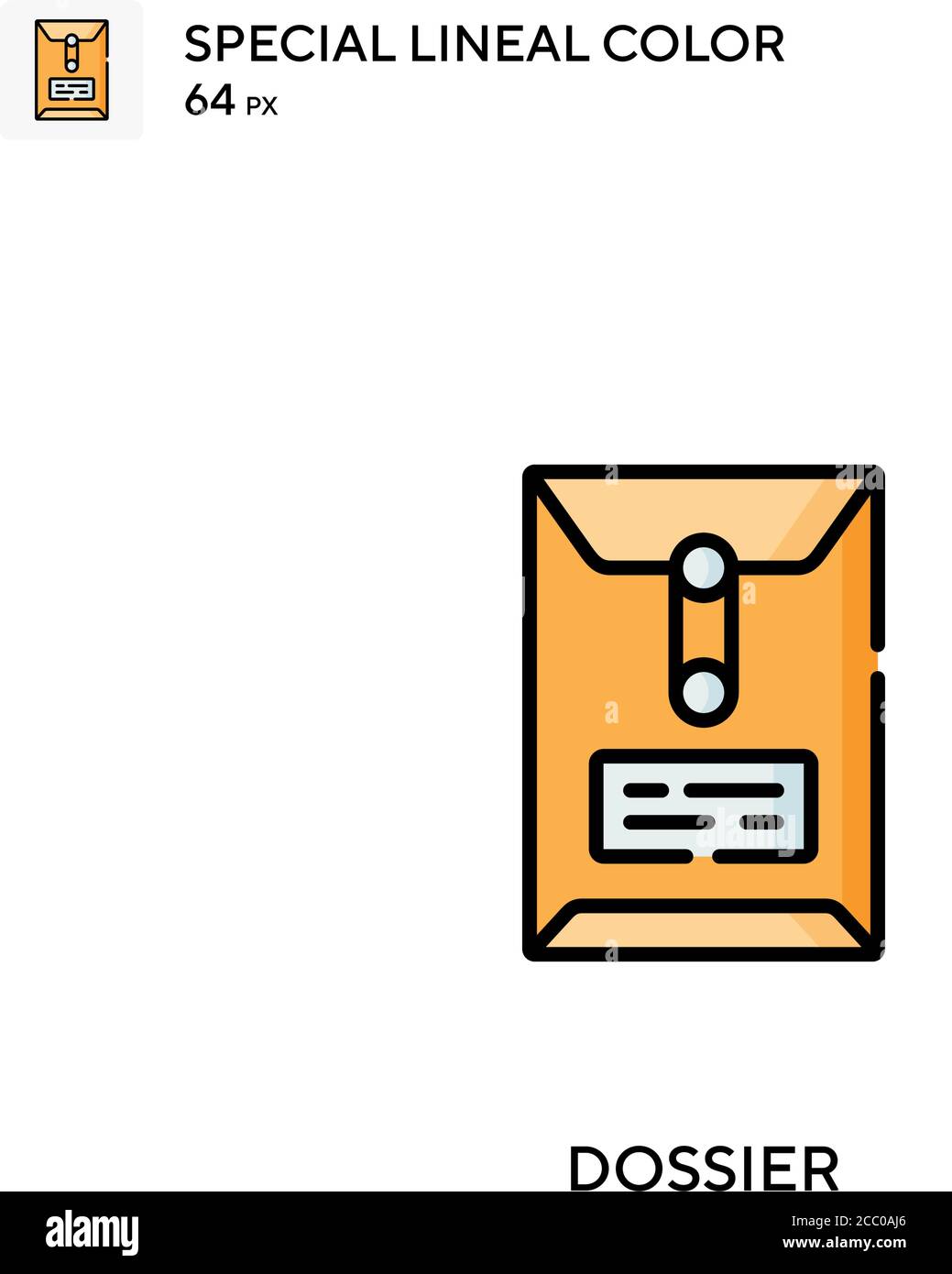 Dossier Special lineal color vector icon. Dossier icons for your ...