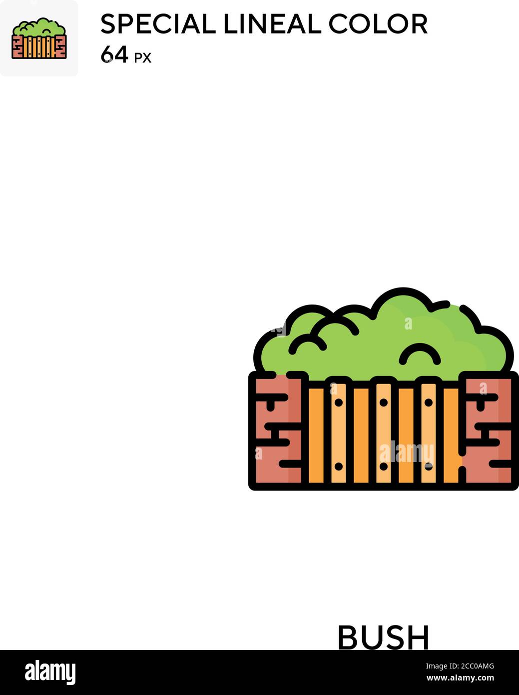 Bush Special lineal color vector icon. Bush icons for your business ...