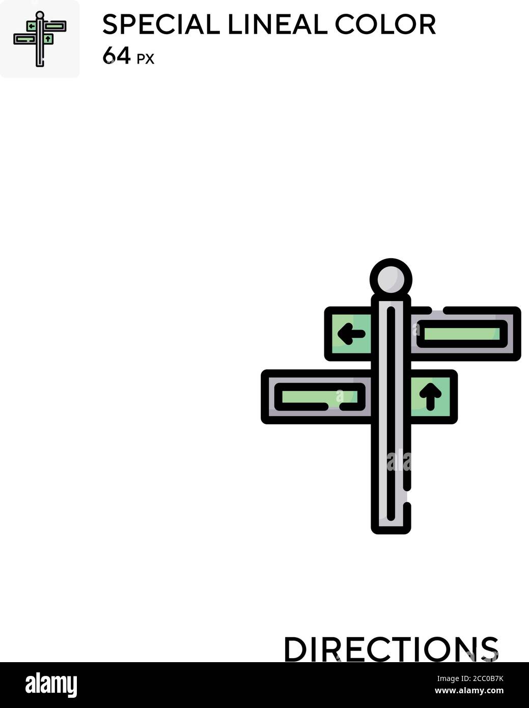 Directions Special lineal color vector icon. Directions icons for your ...