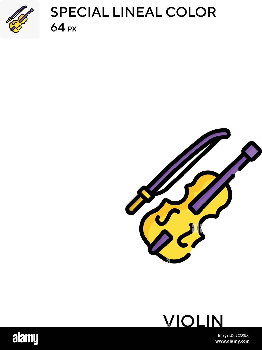 Violin Special lineal color vector icon. Violin icons for your business ...