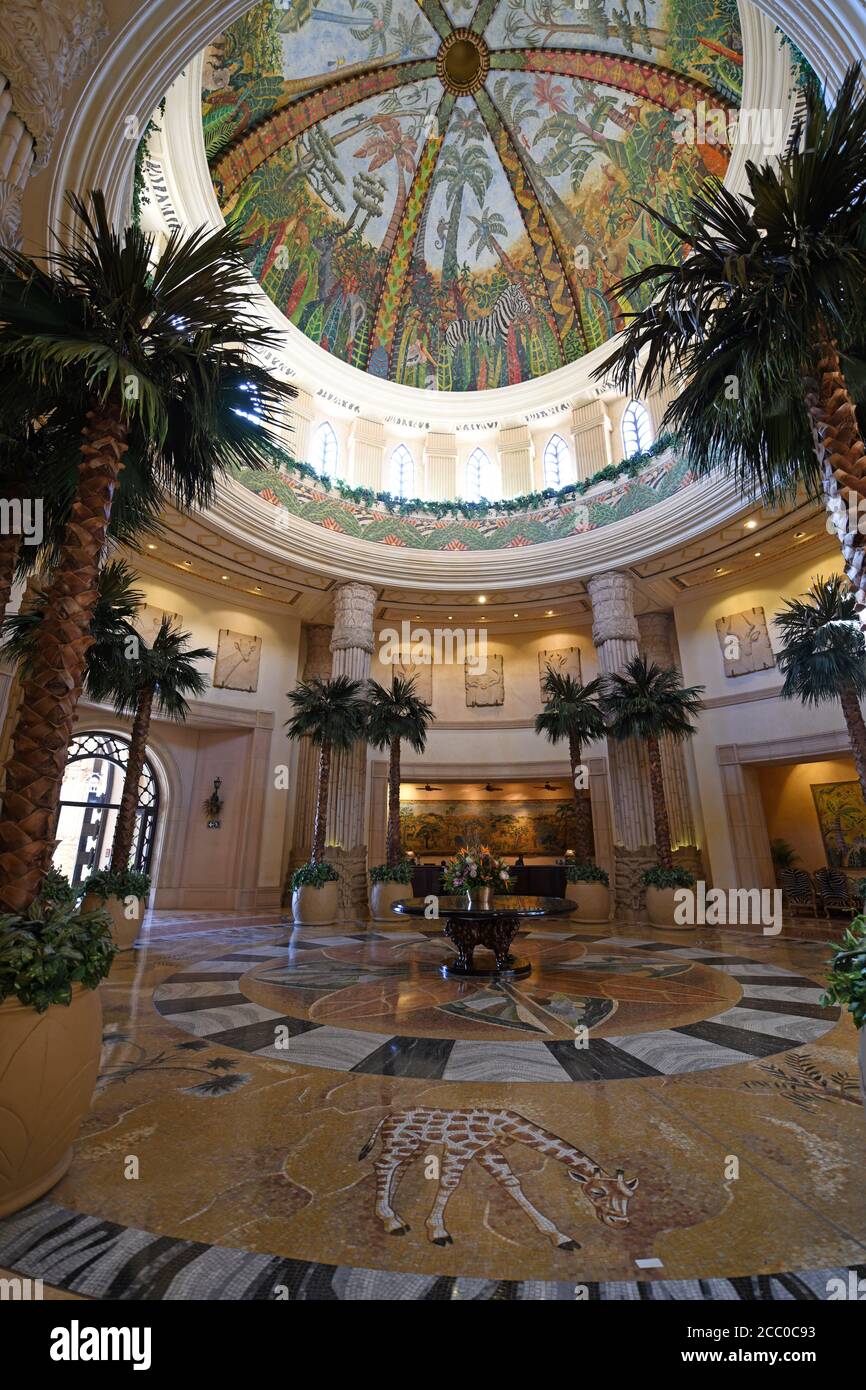 Hotel foyer reception at The Palace of the Lost City Hotel, Sun City ...