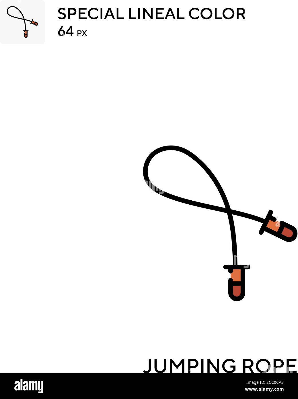 Jumping rope Special lineal color vector icon. Jumping rope icons for ...