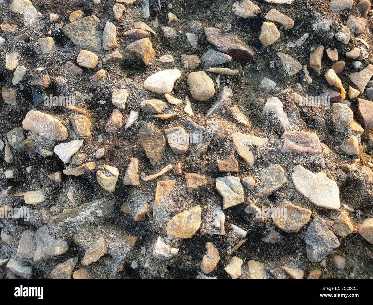 wall made of crushed sand stones . Natural stone is used as ...