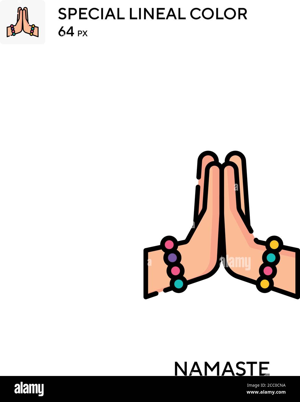 Namaste Special lineal color vector icon. Namaste icons for your ...
