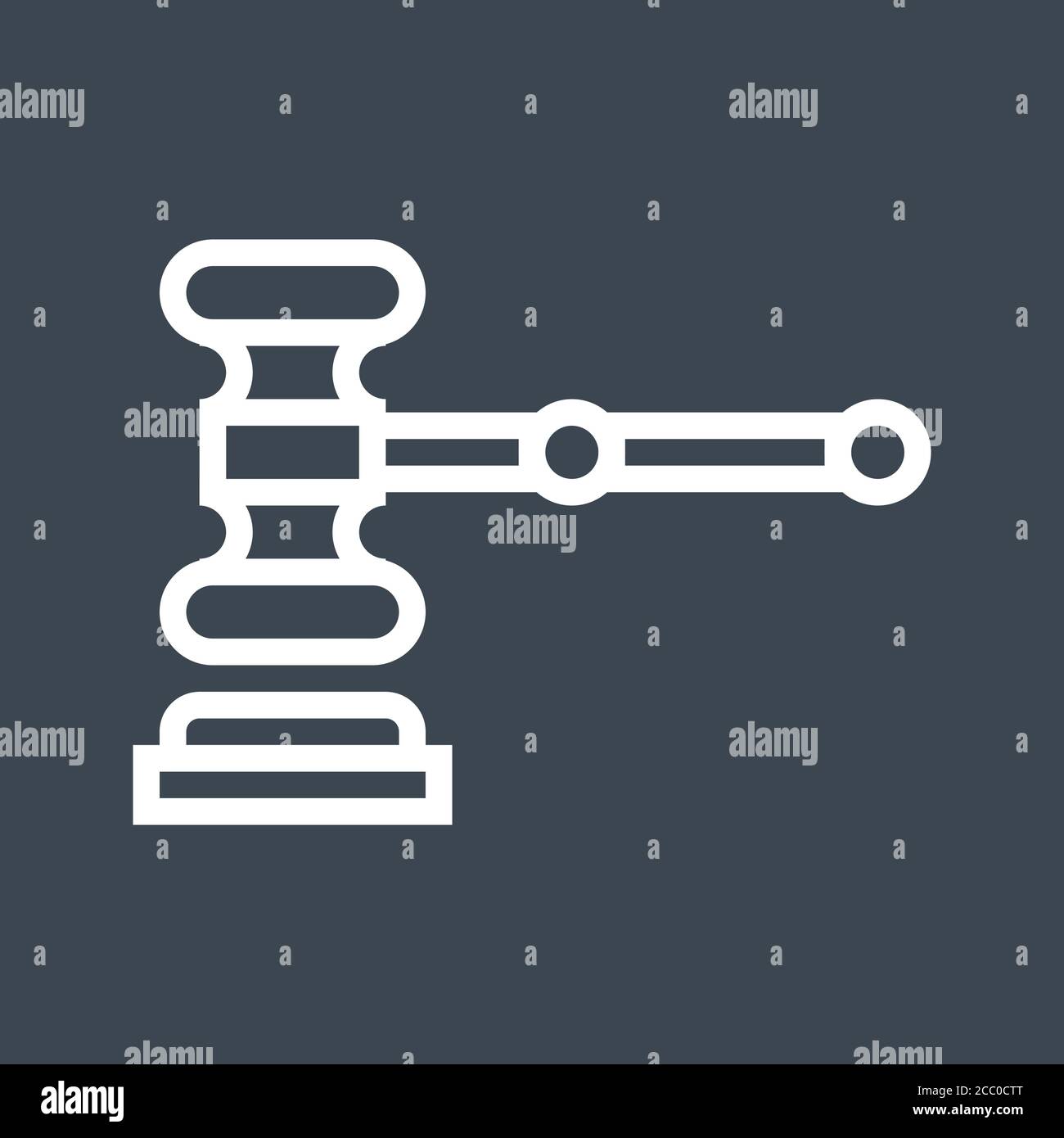 Auction Gavel Thin Line Vector Icon Stock Vector Image & Art - Alamy