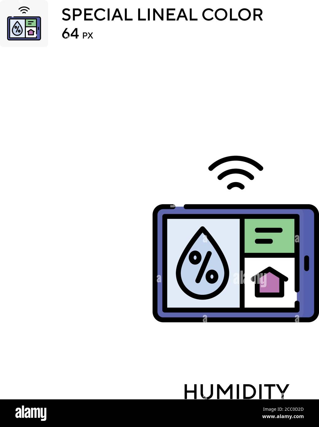 Humidity Special lineal color vector icon. Humidity icons for your ...