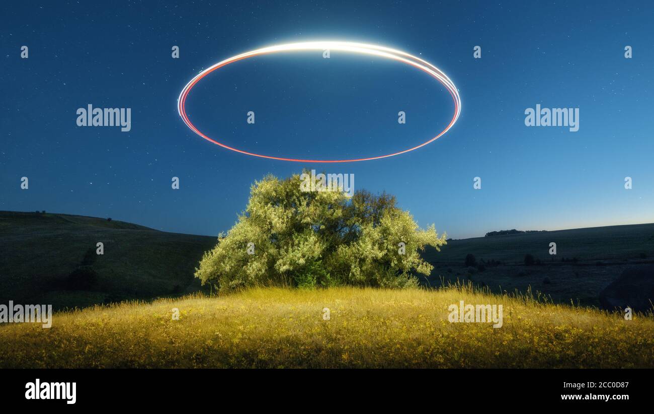 Drone at night sky hi-res stock photography and images - Alamy