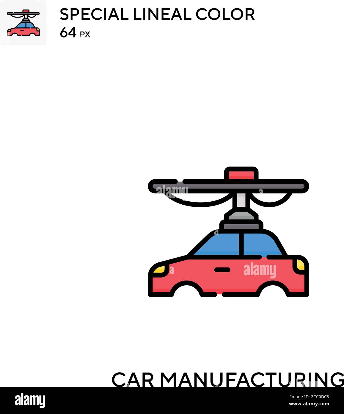 Car manufacturing Special lineal color vector icon. Car manufacturing ...
