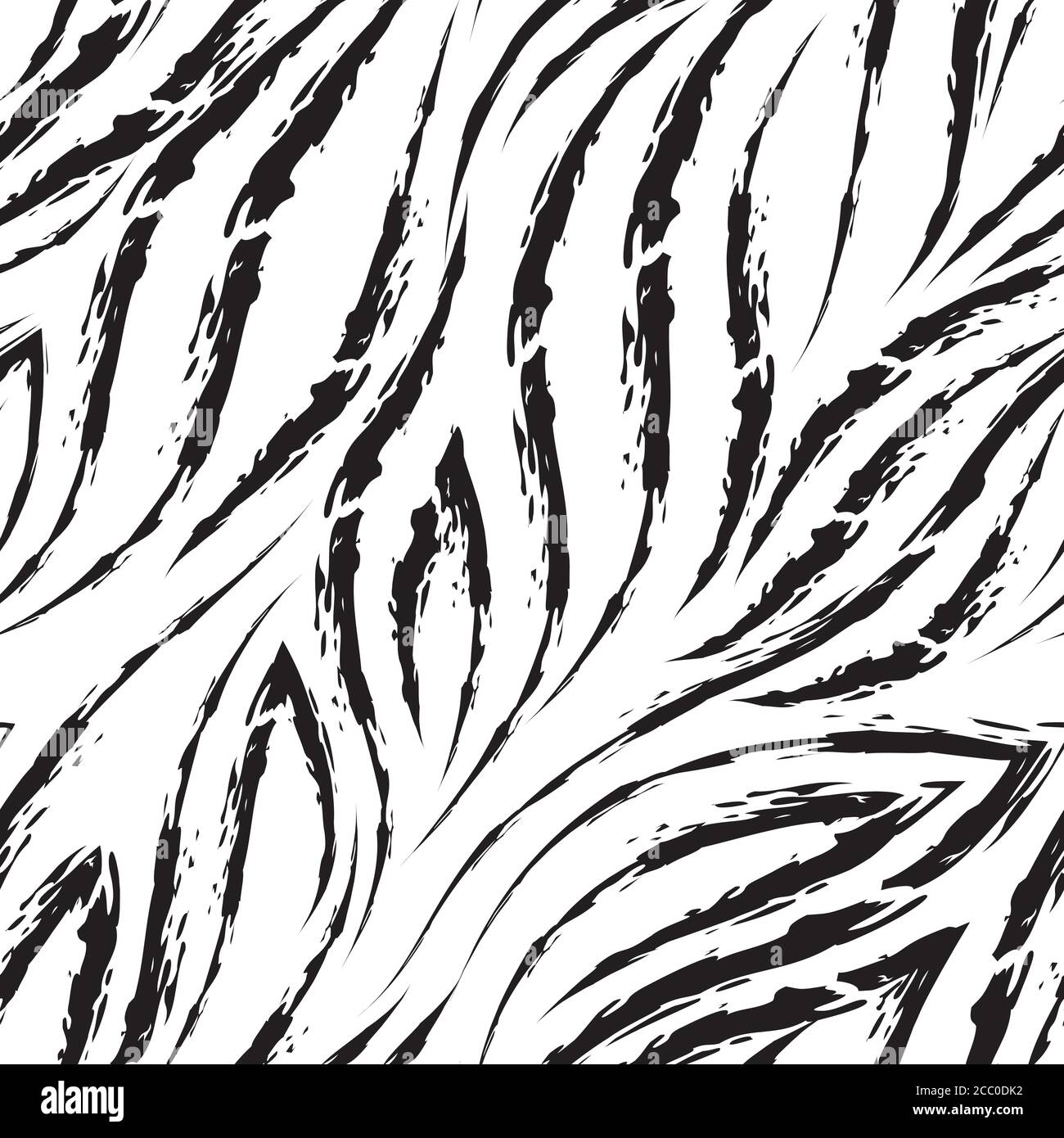Vector seamless pattern of black lines and corners on a white background.Texture of flowing ...
