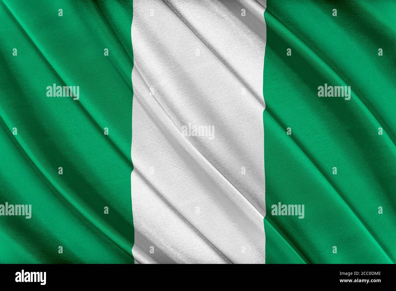 Colorful Nigeria flag waving in the wind Stock Photo - Alamy