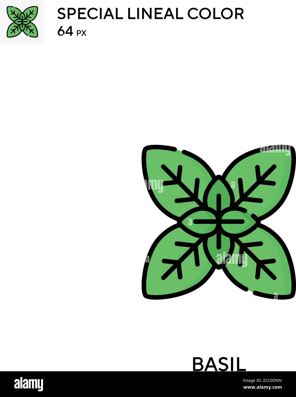 Basil Special lineal color vector icon. Basil icons for your business ...