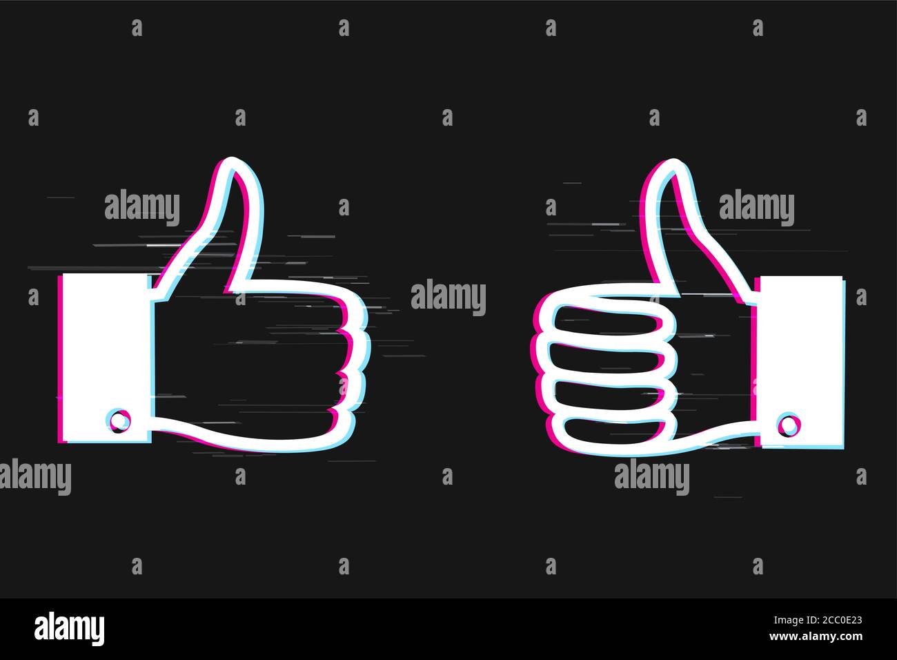 glitch like sign set on dark background Stock Vector Image & Art - Alamy