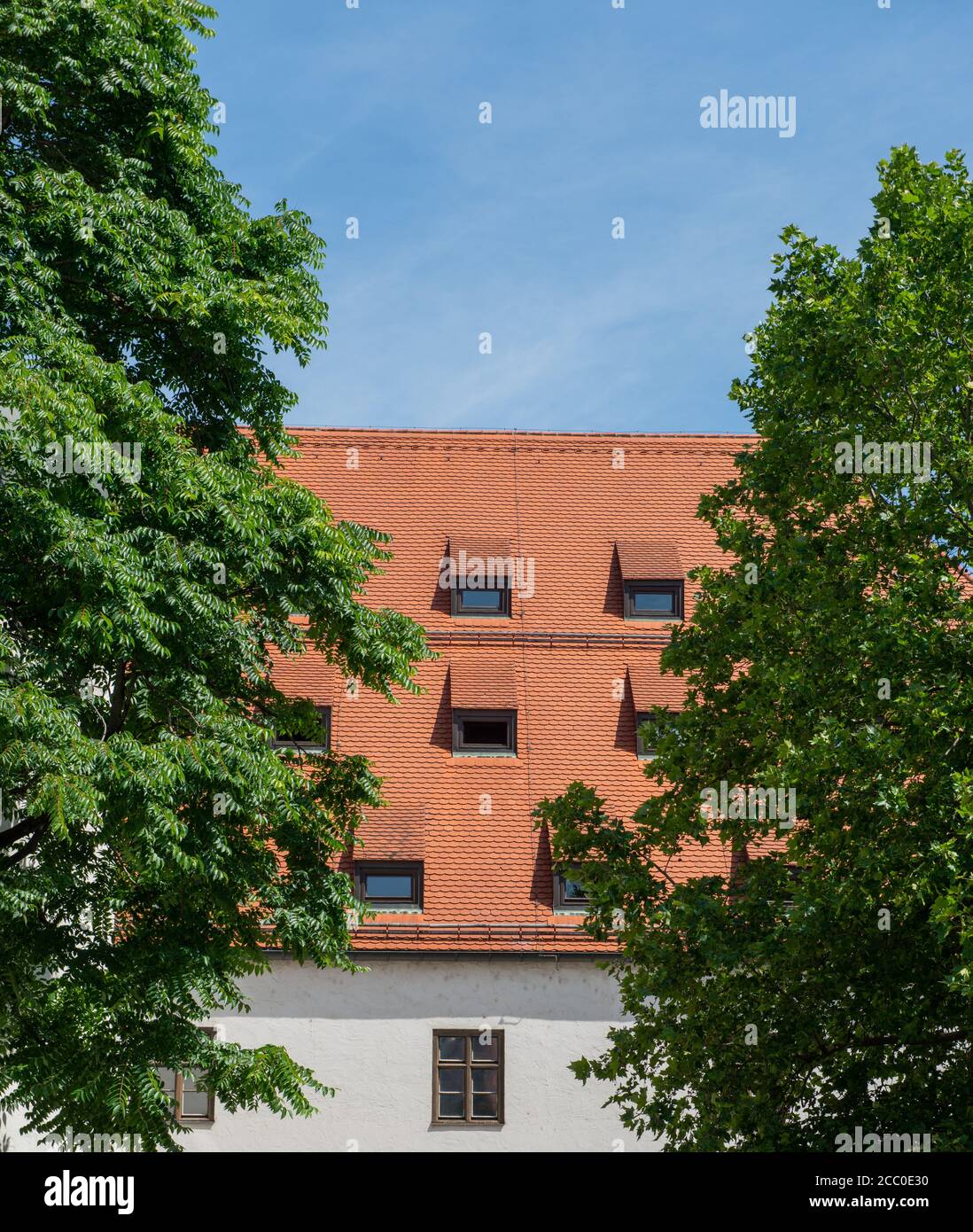 Old Bavarian roof with tiles Stock Photo - Alamy