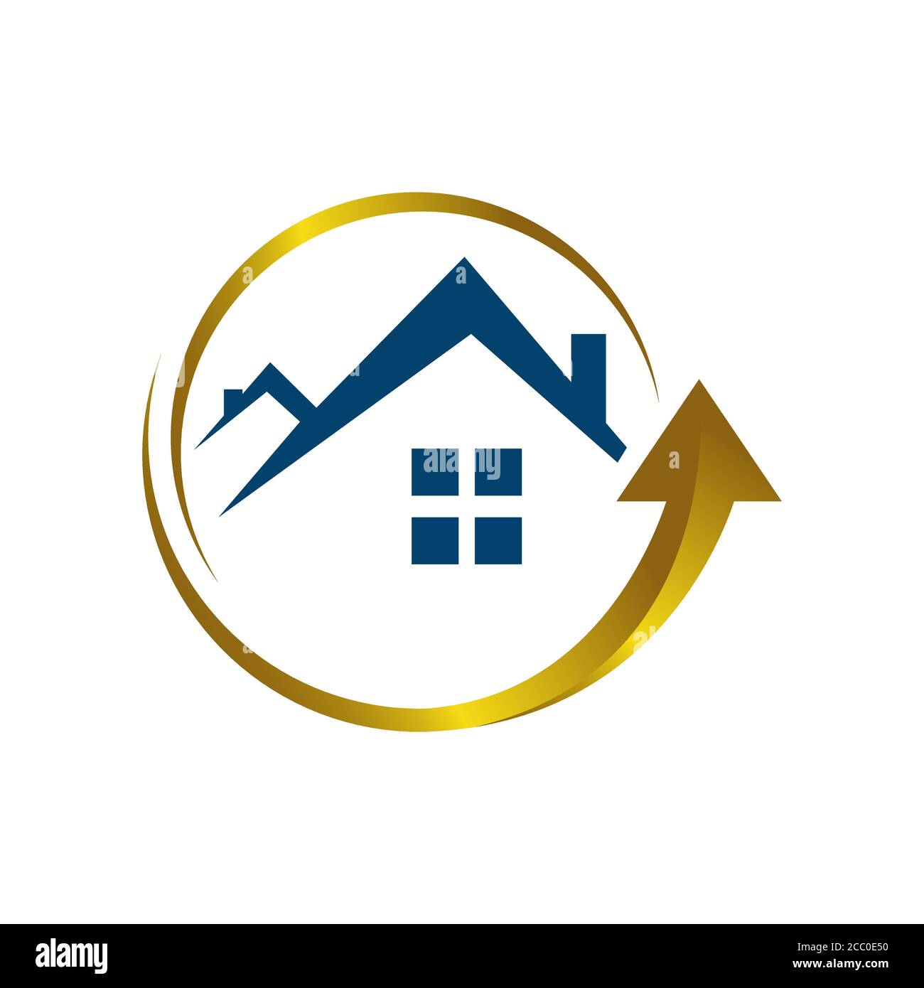 home improvement logo vector icon Stylist House and Roof Sign with Up ...