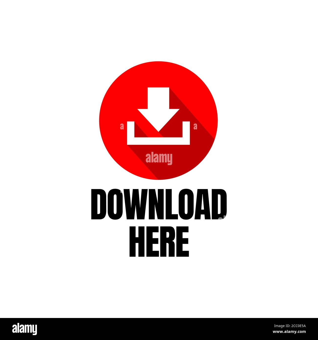 Download Here Button Stylist Text Rounded Rectangular Shape with ...